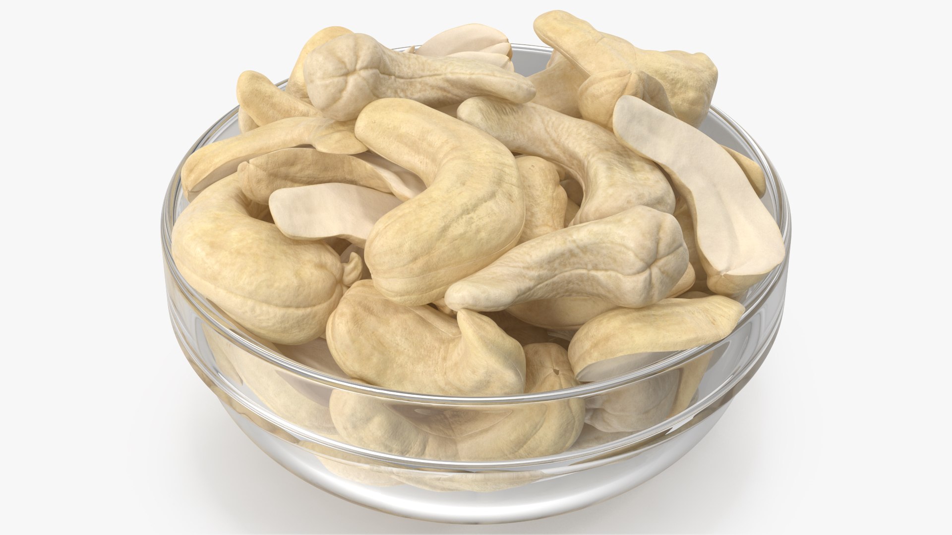 3D Model Cashews In Glass Bowl 2 - TurboSquid 2177774