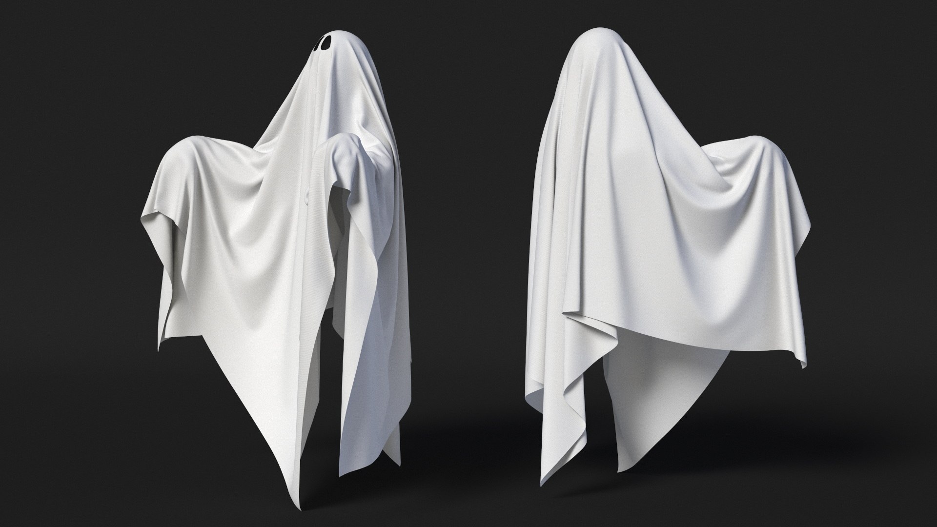 3D White Ghost Phantom Model - TurboSquid 2343144