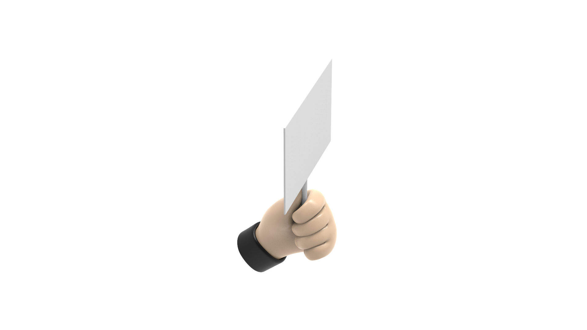 Hand Holding Sign 3D Model - TurboSquid 2397135