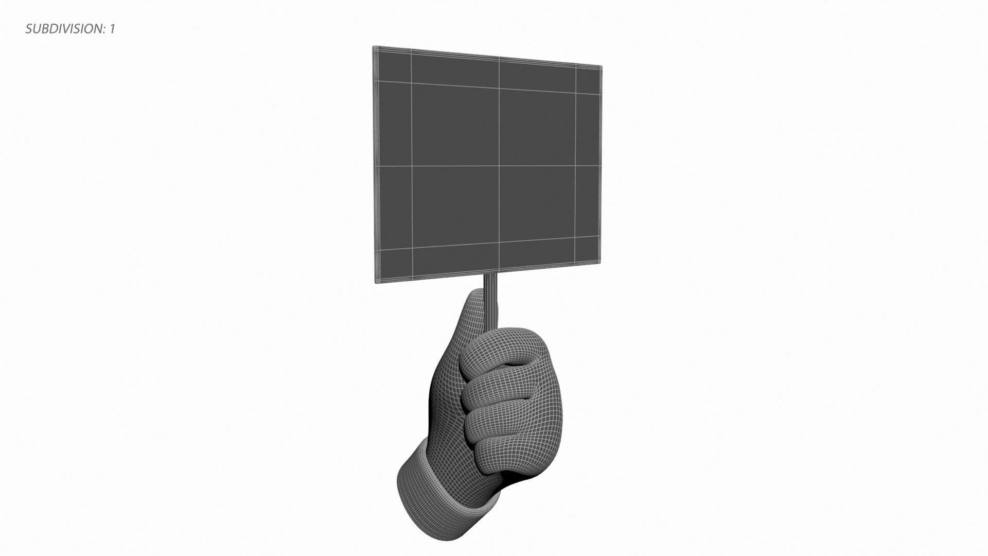 Hand Holding Sign 3D Model - TurboSquid 2397135