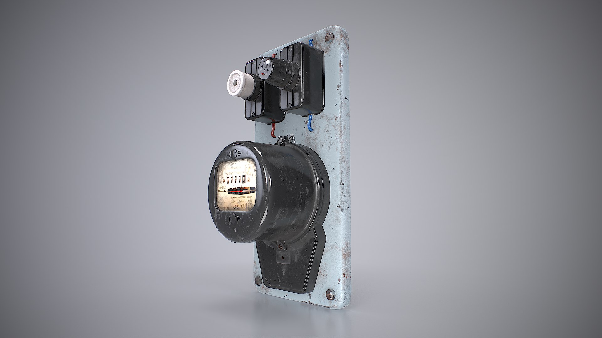 Old Soviet Electricity Meter Low-poly 3D - TurboSquid 2232293