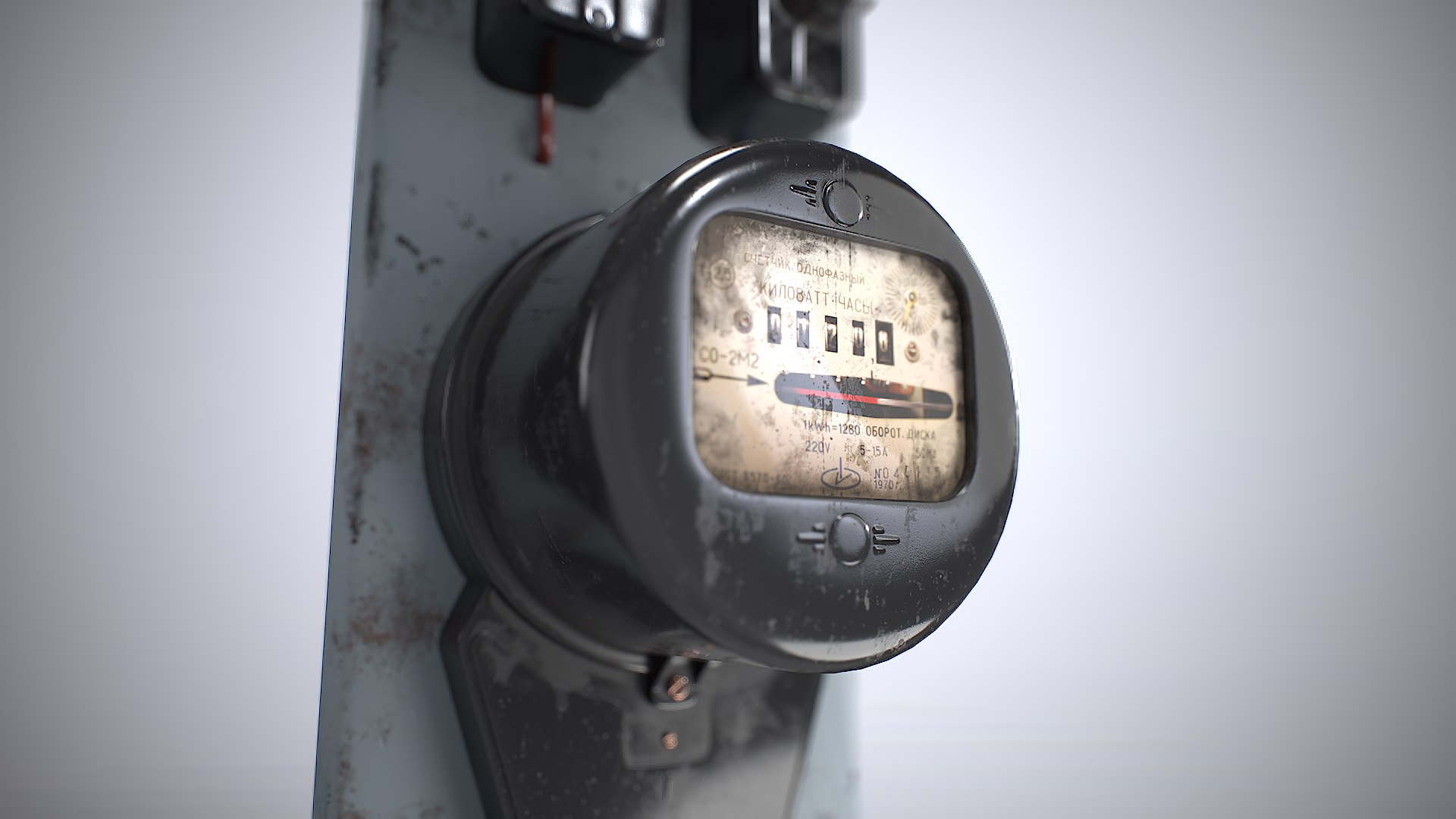 Old Soviet Electricity Meter Low-poly 3D - TurboSquid 2232293