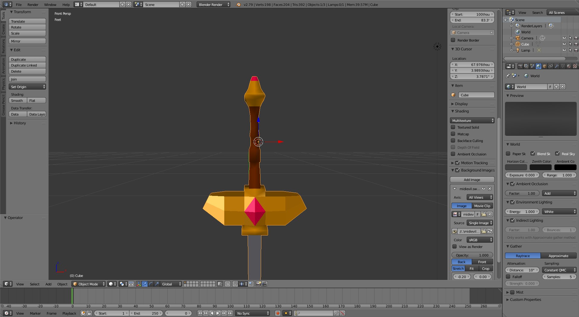3D ruby red sword model - TurboSquid 1413410