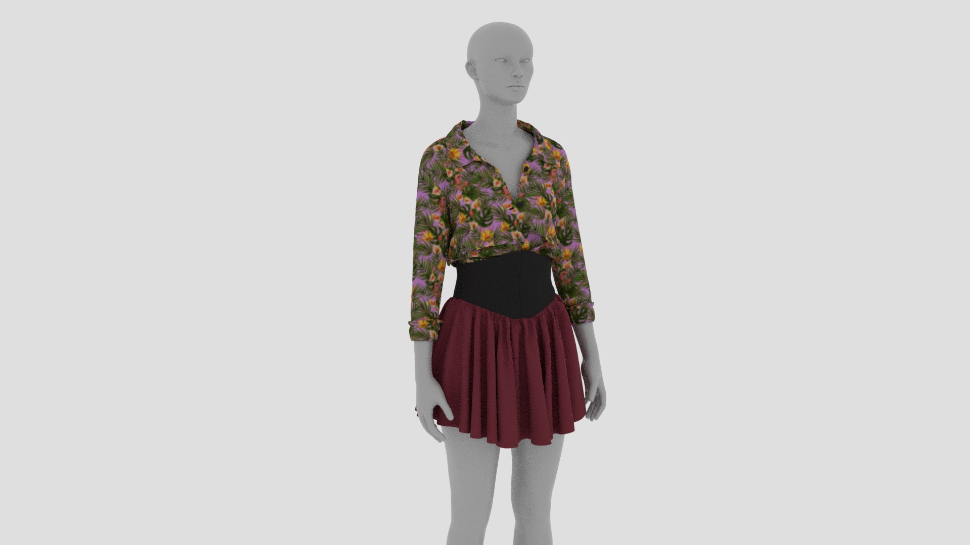 3D Womens Dress - Female Outfit Clothes Model - TurboSquid 2007936