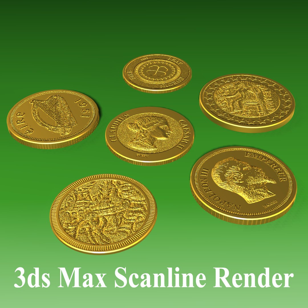 3d Obj Gold Coins