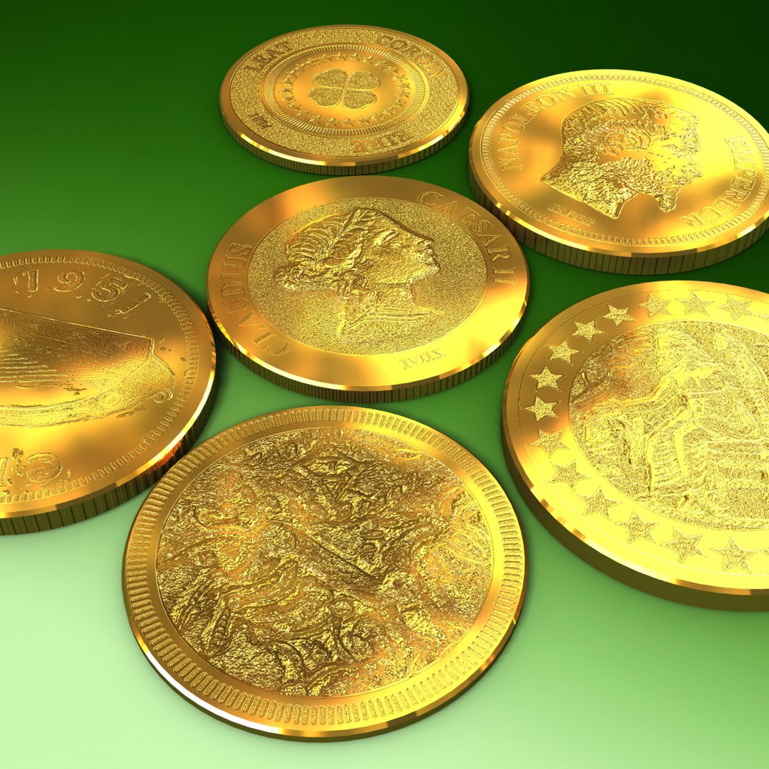 3d Obj Gold Coins