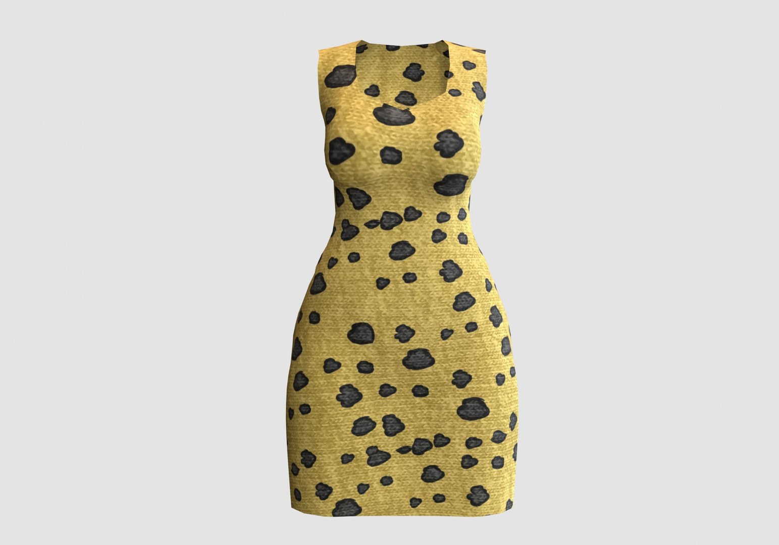 3D Model Leopard Pattern Dress - TurboSquid 1906329