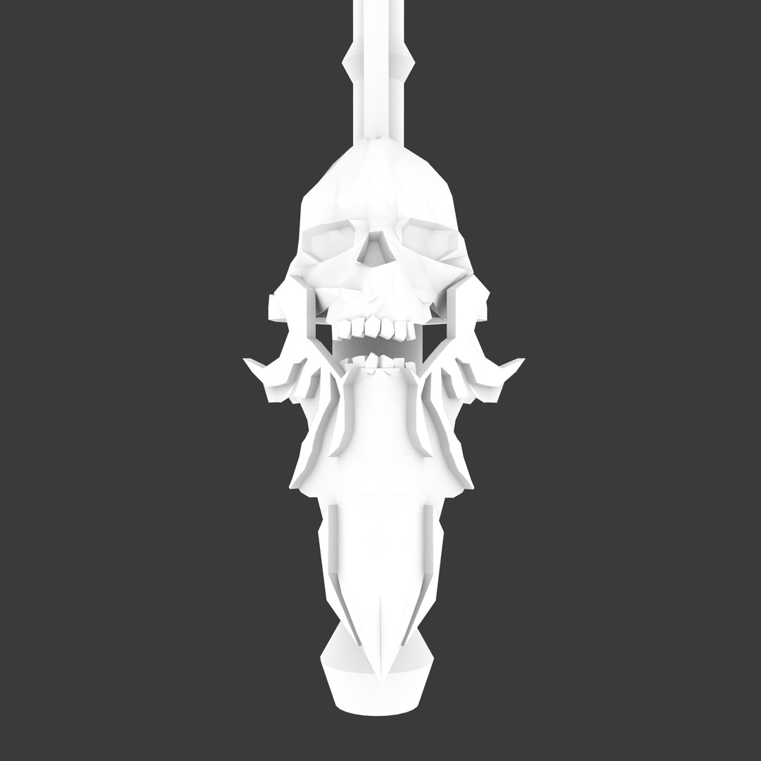 Sword With Skull Plate At Handle Gaming Asset 3D Model 3D - TurboSquid ...