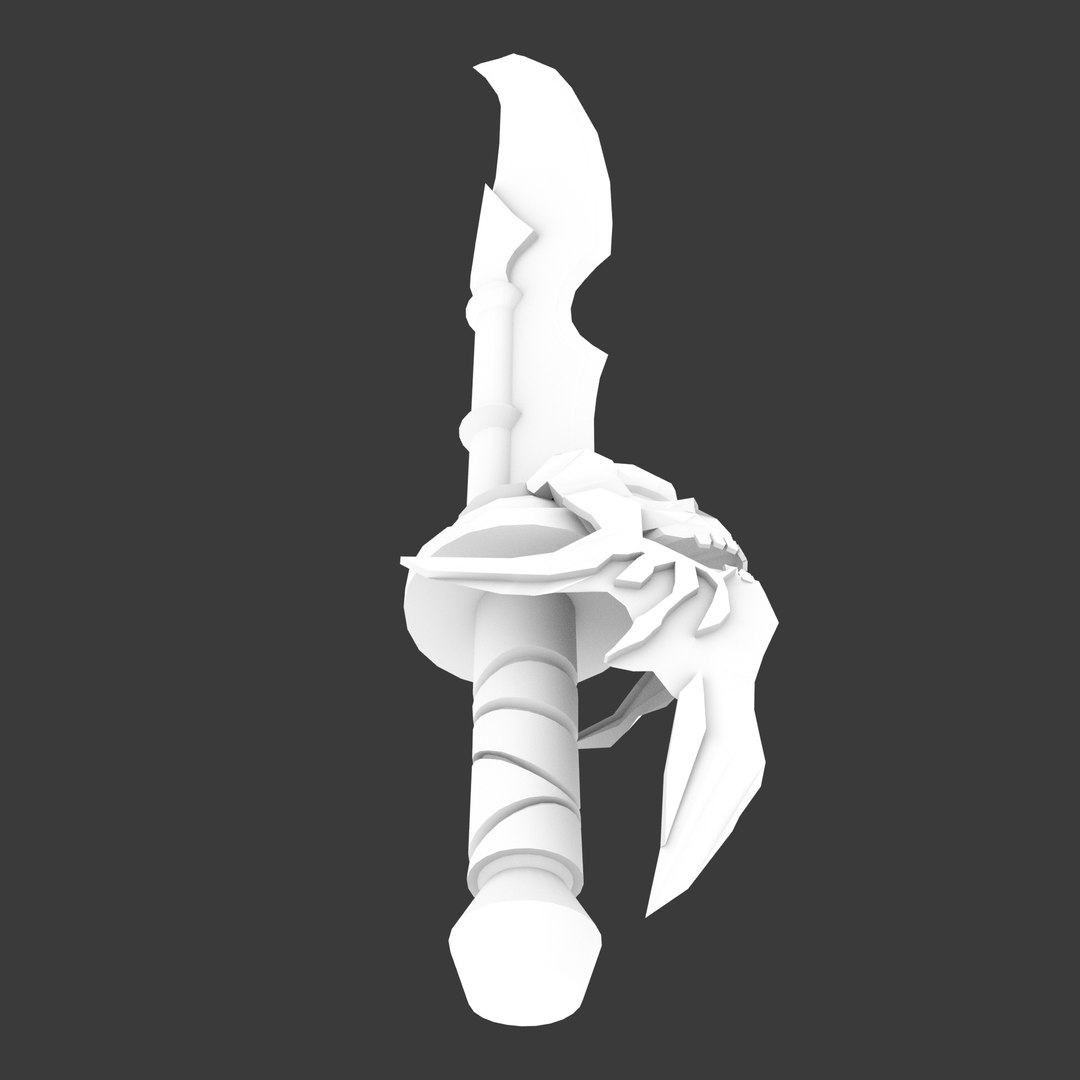 Sword With Skull Plate At Handle Gaming Asset 3D Model 3D - TurboSquid ...