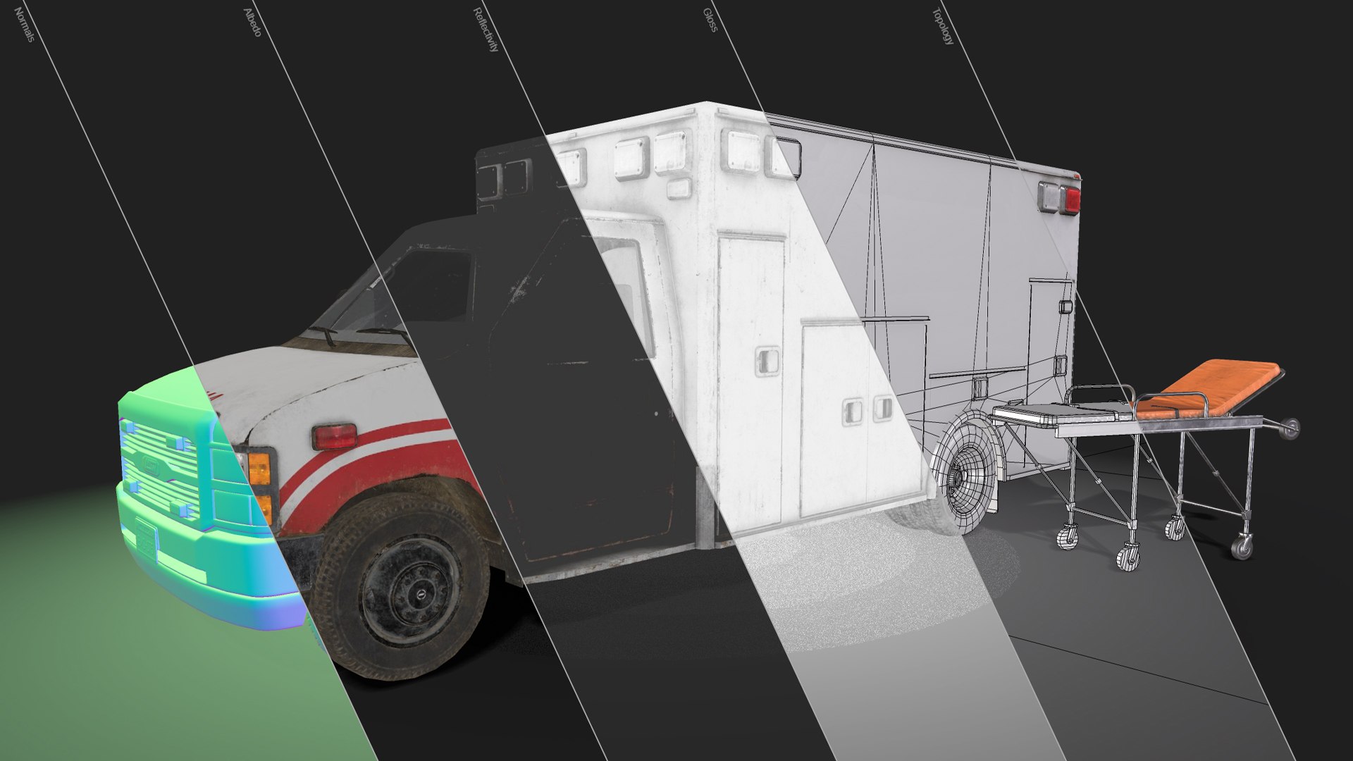 3D Model Ambulance Type 1 - Low Poly - TurboSquid 1953508