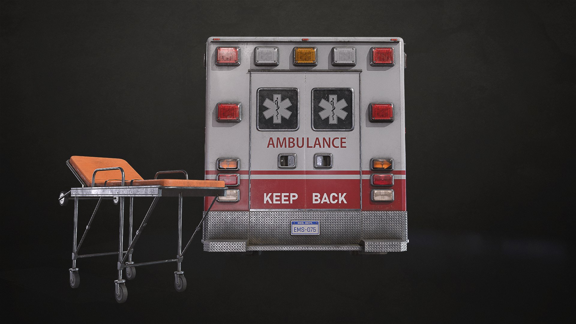 3D Model Ambulance Type 1 - Low Poly - TurboSquid 1953508