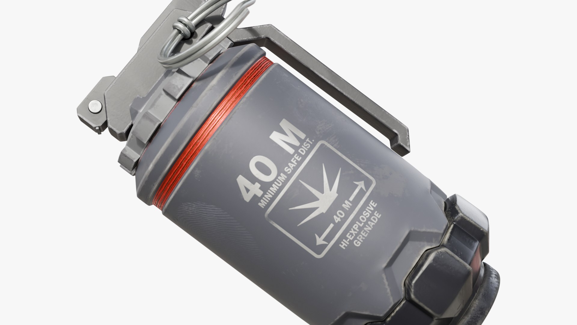 Sci Fi Grenade Elysium HMX Hi Explosive 3D Model - TurboSquid 2333258