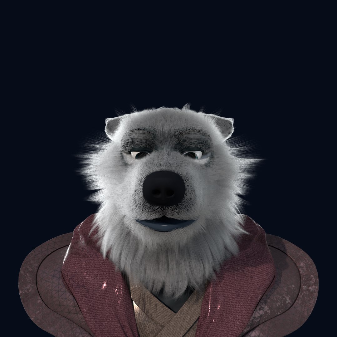 3D Cartoon Old Wolf Rigged Model - TurboSquid 2006970