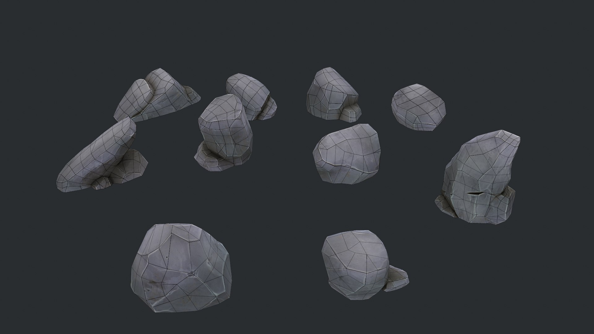 3D Model Stylized Rocks Pack Stones - TurboSquid 1498162