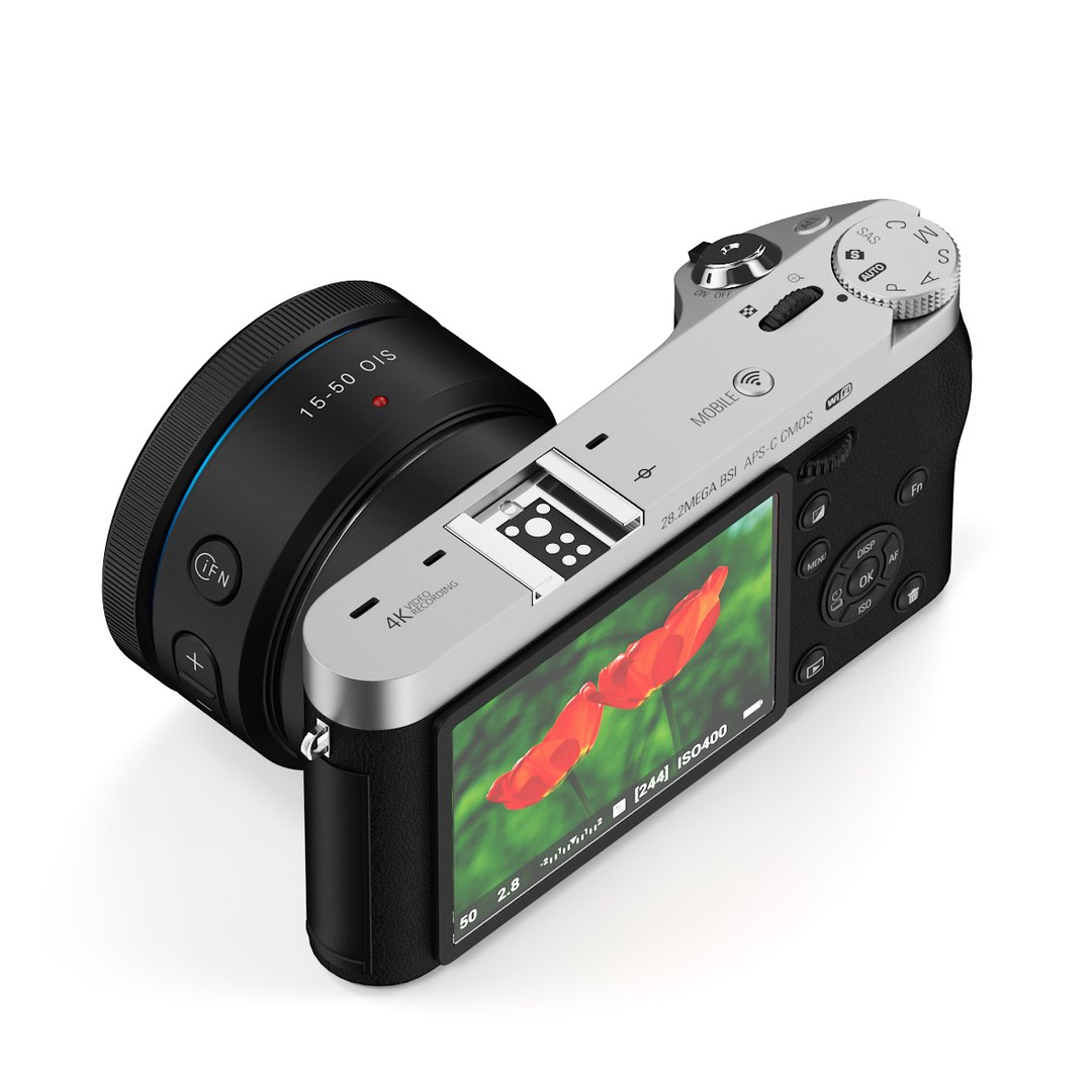 black digital camera 3d c4d