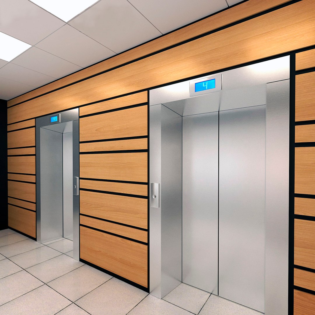 3D Elevator Set 01 Office Ceiling Model - TurboSquid 1374386