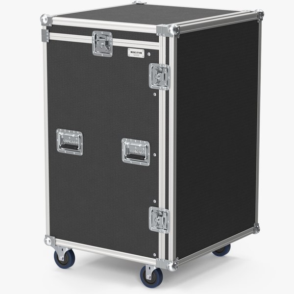 modelo 3d Music Flight Shock Rack Case with Wheels 79x48x48cm ...