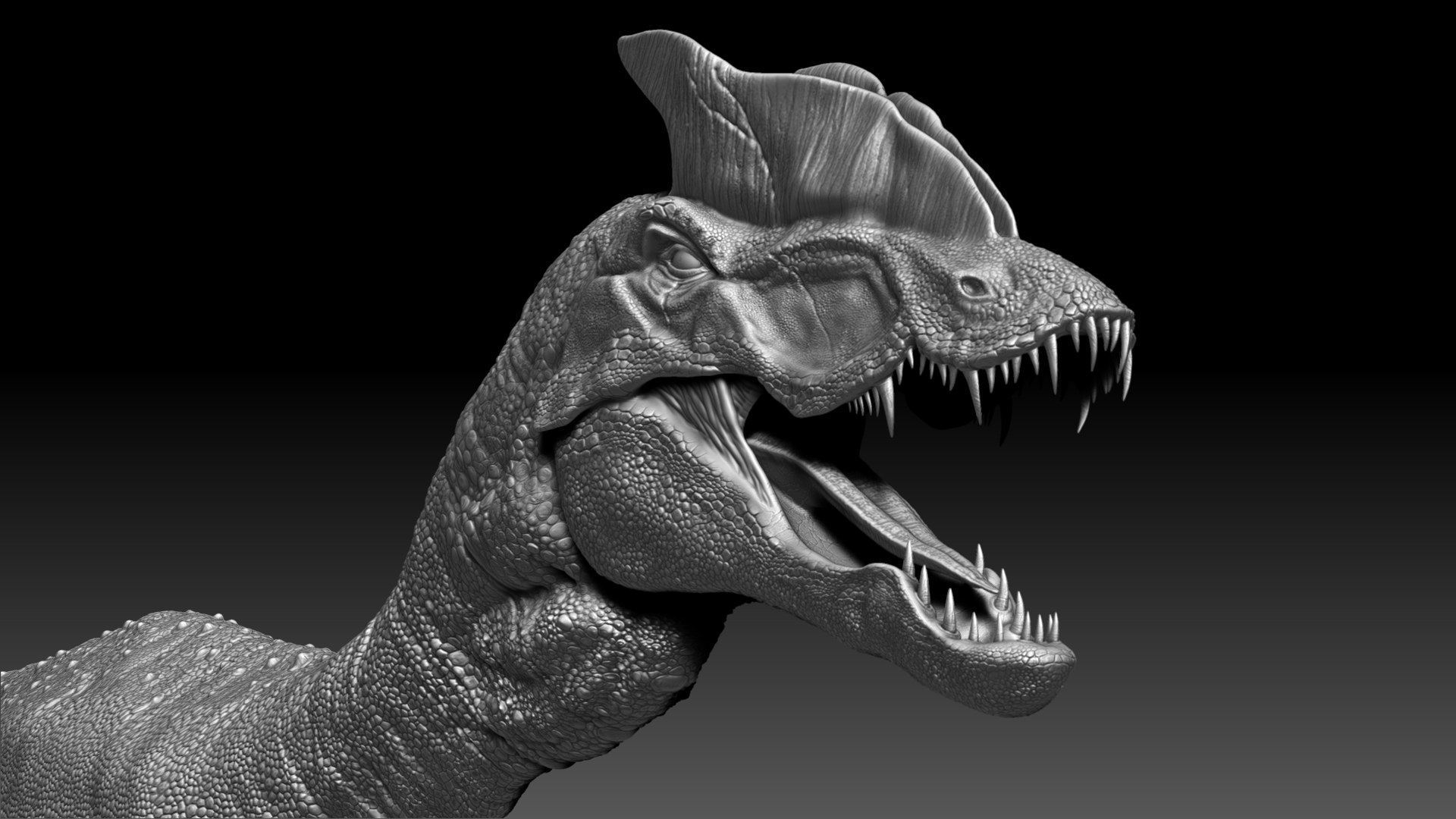 Hybrid Dilophosaurus Sculpt Project Model - TurboSquid 2262835
