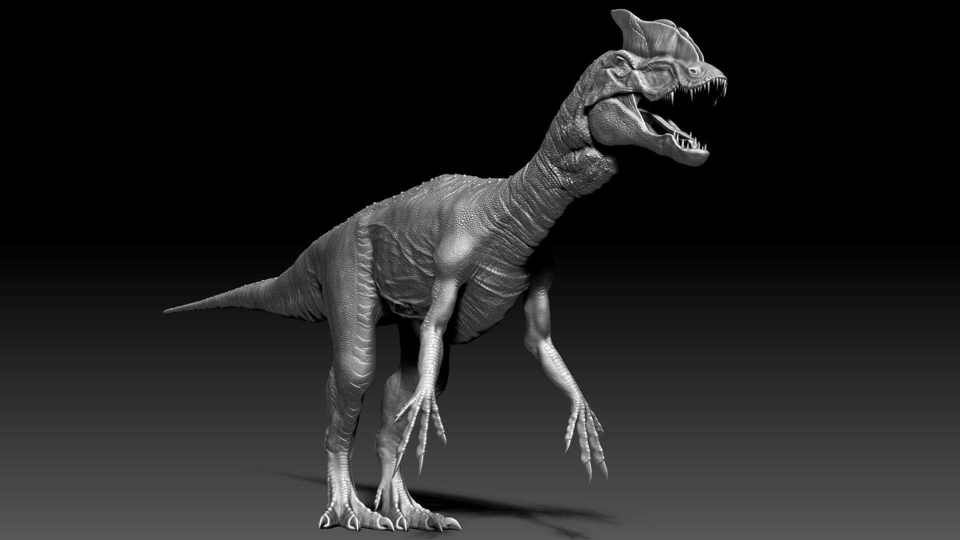 Hybrid Dilophosaurus Sculpt Project Model - TurboSquid 2262835