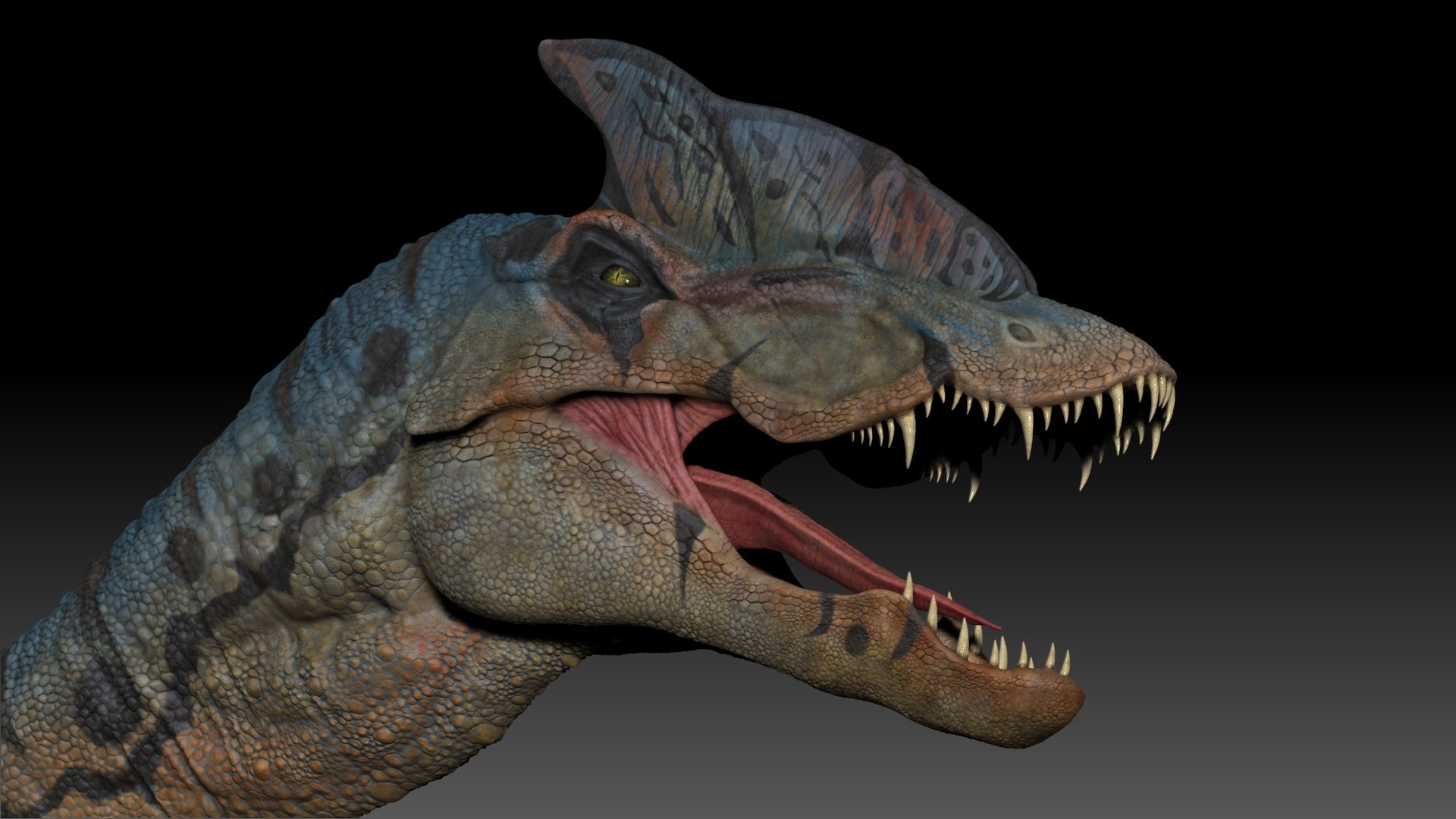 Hybrid Dilophosaurus Sculpt Project Model - TurboSquid 2262835
