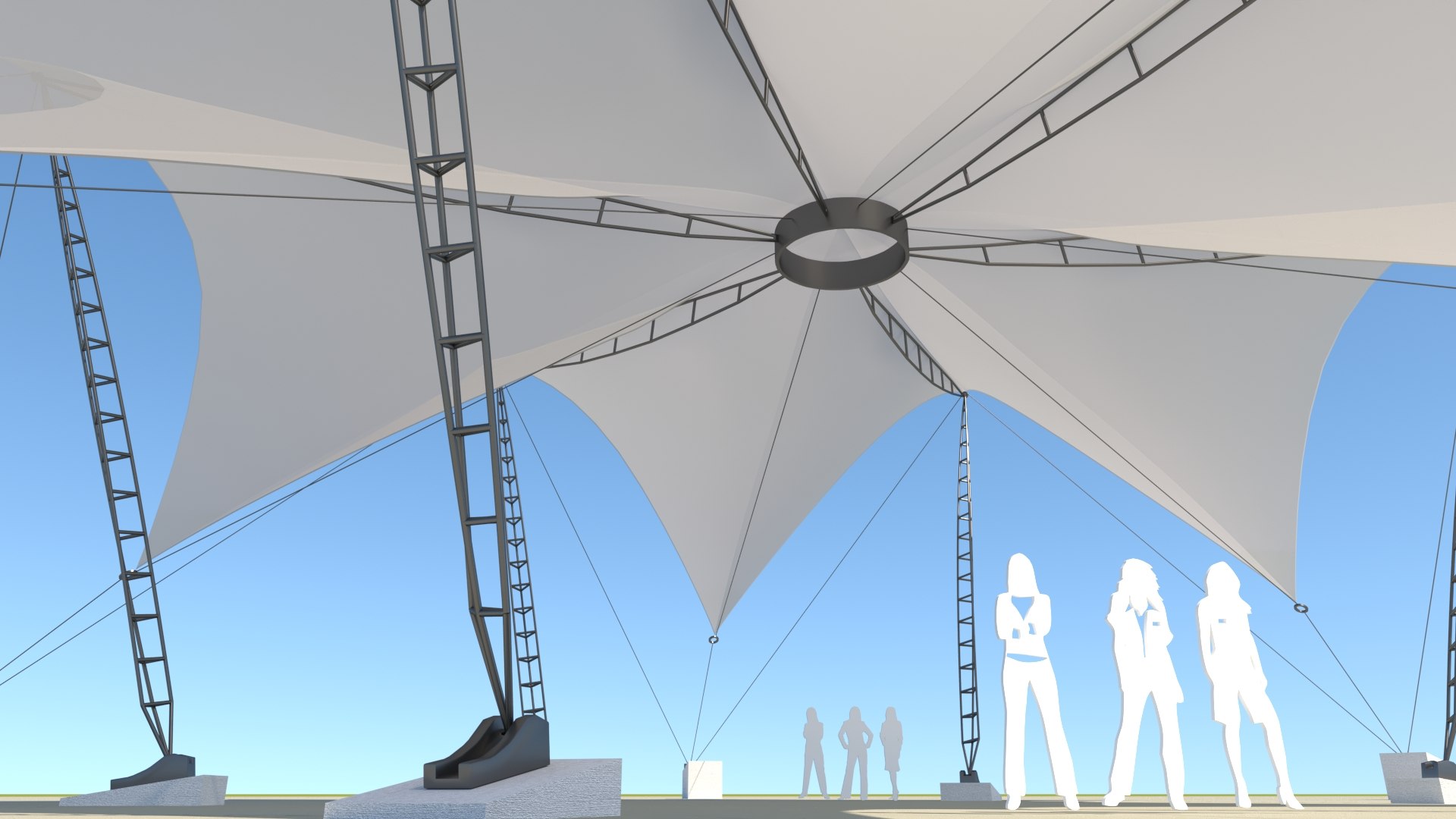 Tensile Fabric Structure -3 Model - TurboSquid 1867129