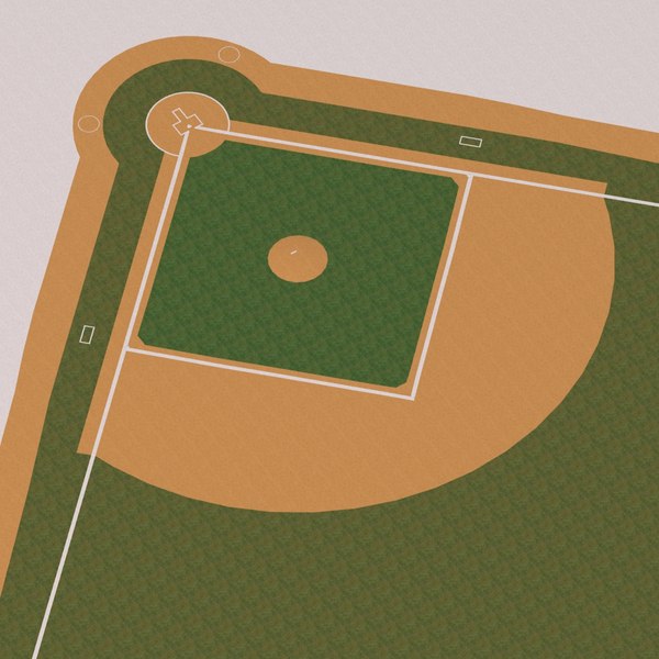 baseball field bases 3d model