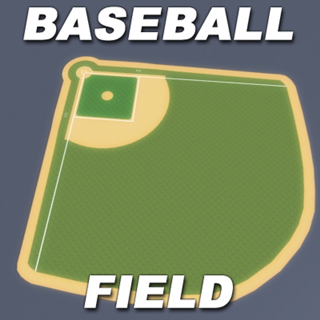 baseball field bases 3d model