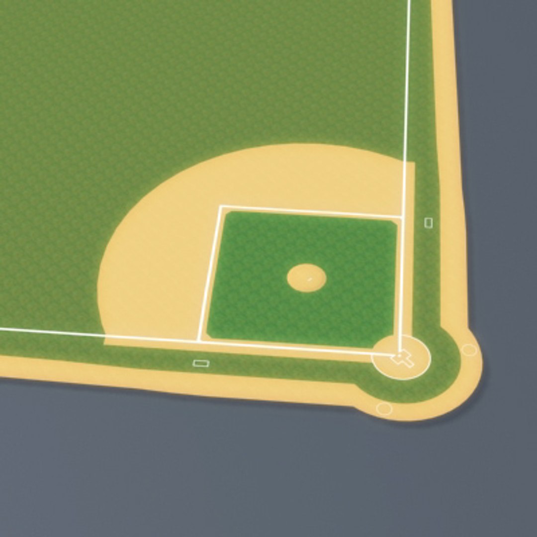 baseball field bases 3d model