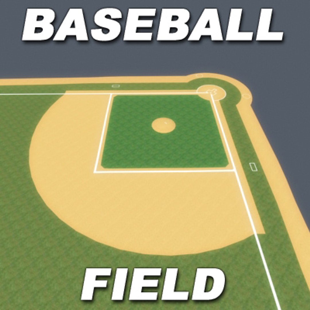 baseball field bases 3d model