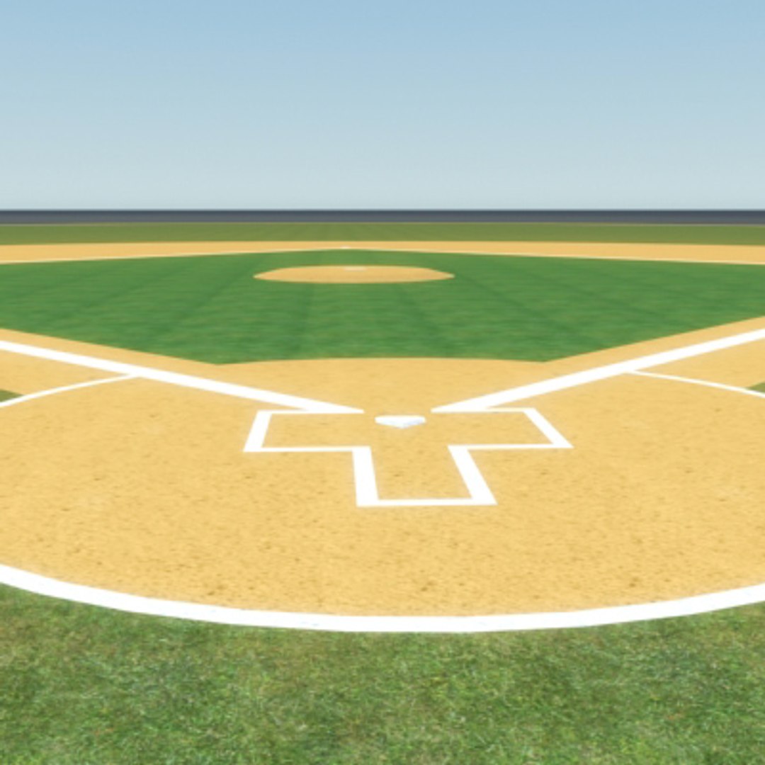 baseball field bases 3d model
