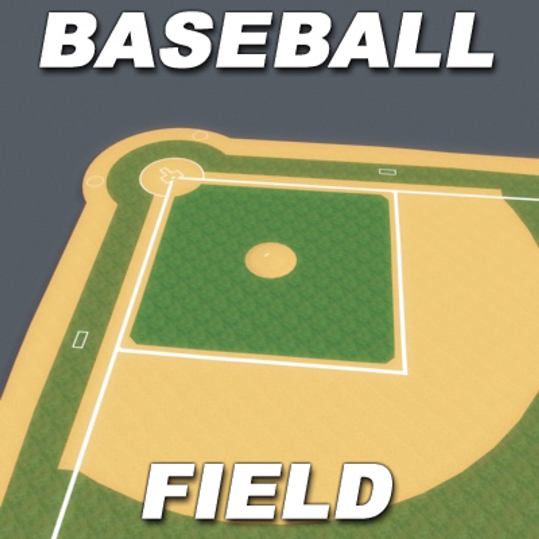 baseball field bases 3d model