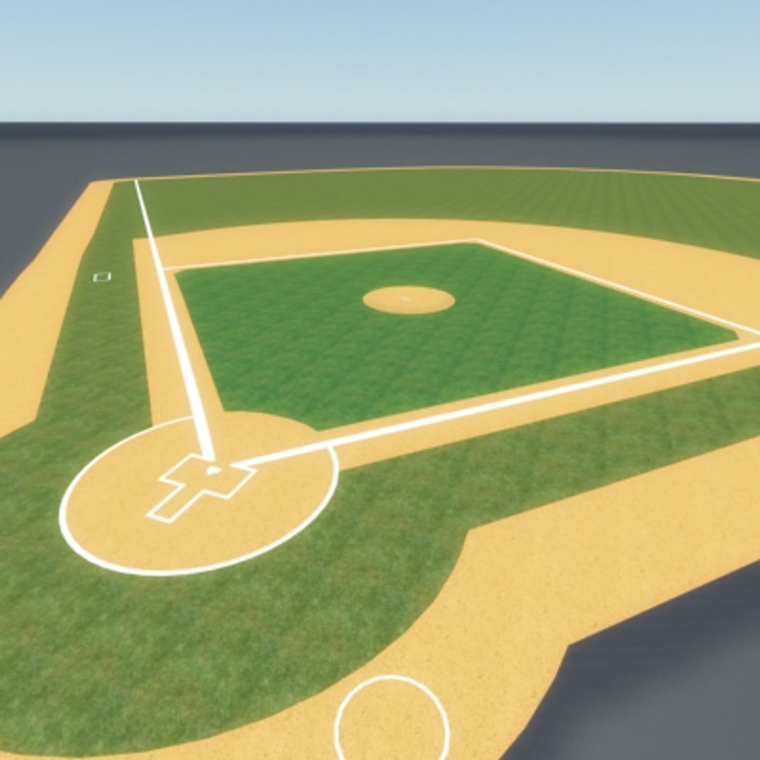 baseball field bases 3d model