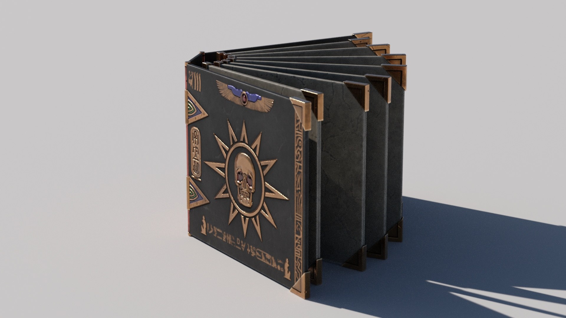 3D OB 02 Egyptian Necromancer Kit - 04 Magic Book Model - TurboSquid ...