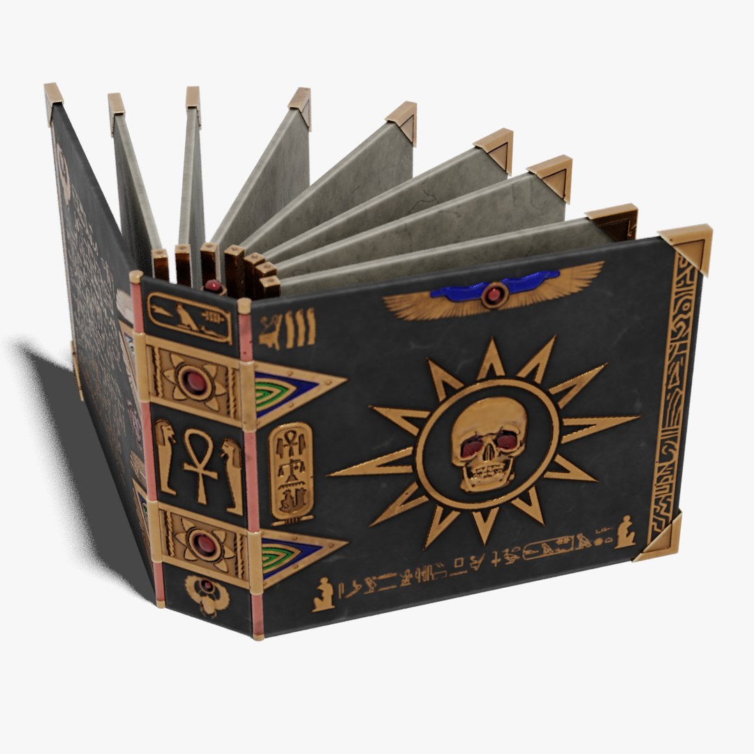 3D OB 02 Egyptian Necromancer Kit - 04 Magic Book Model - TurboSquid ...