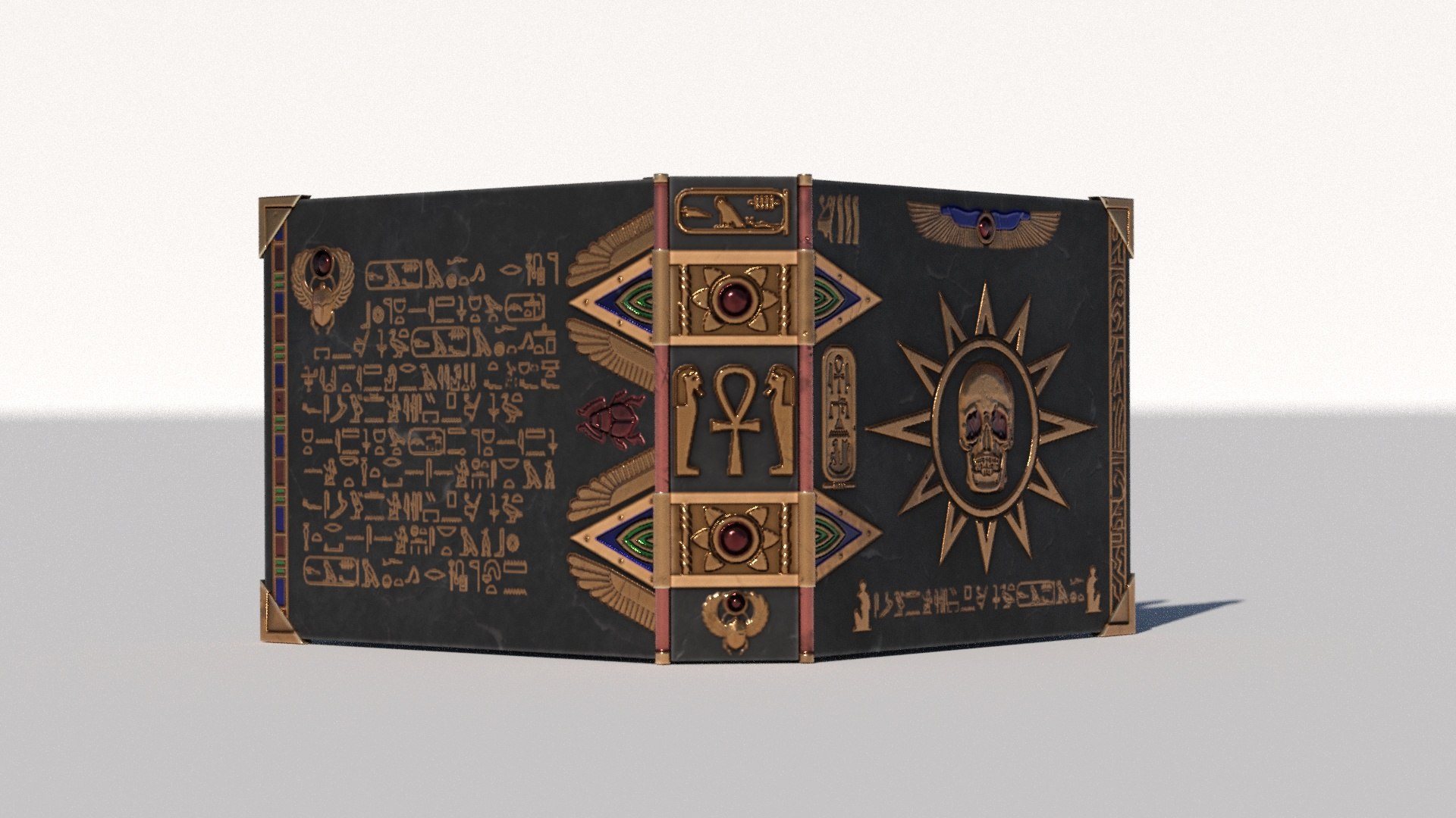 3D OB 02 Egyptian Necromancer Kit - 04 Magic Book Model - TurboSquid ...