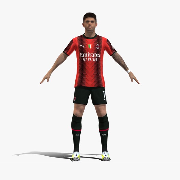 modelo 3d Christian Pulisic AC Milan 2024 modelo 3d - TurboSquid 2237654