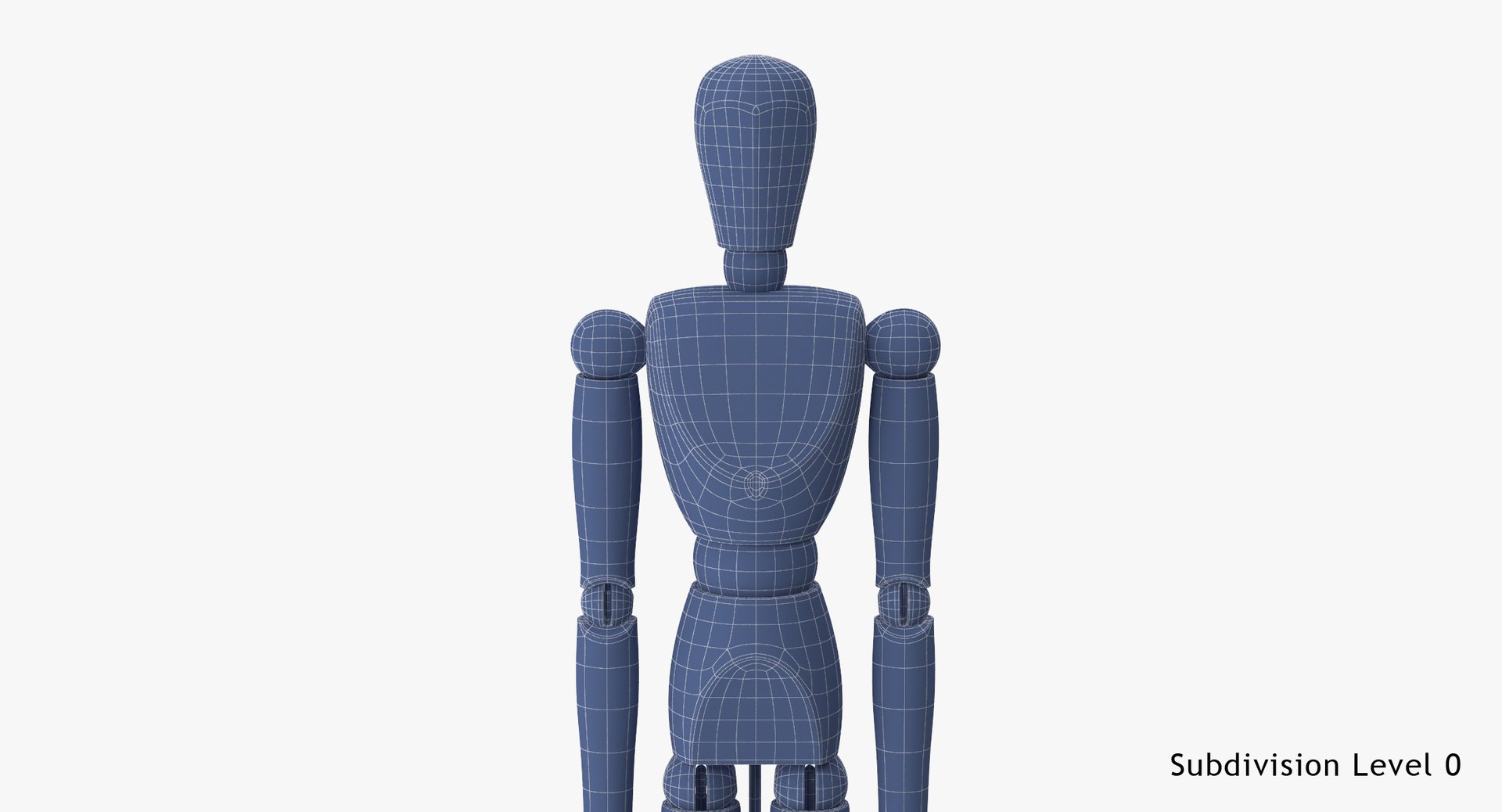 Wooden Mannequin Rigged 3d Model