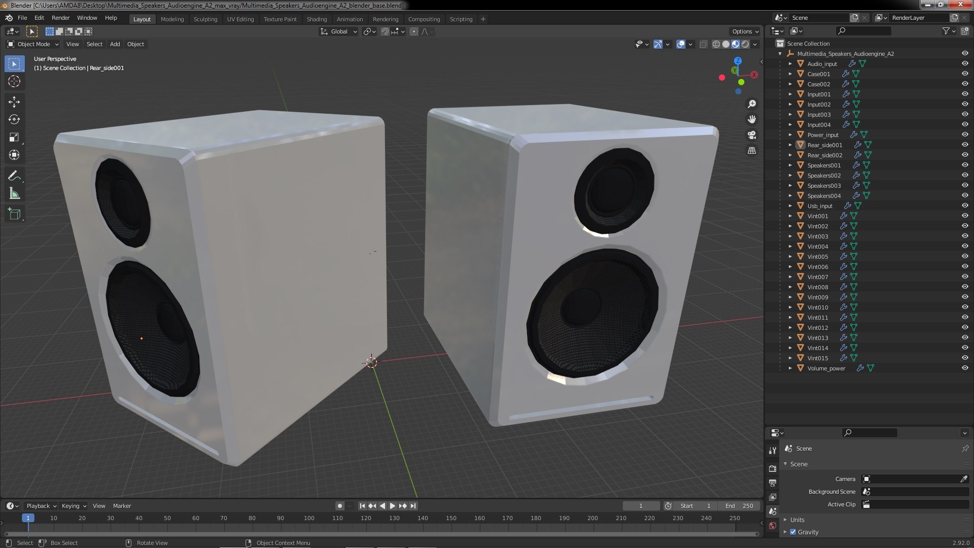 3D Multimedia Speakers Audioengine A2 model - TurboSquid 2133643