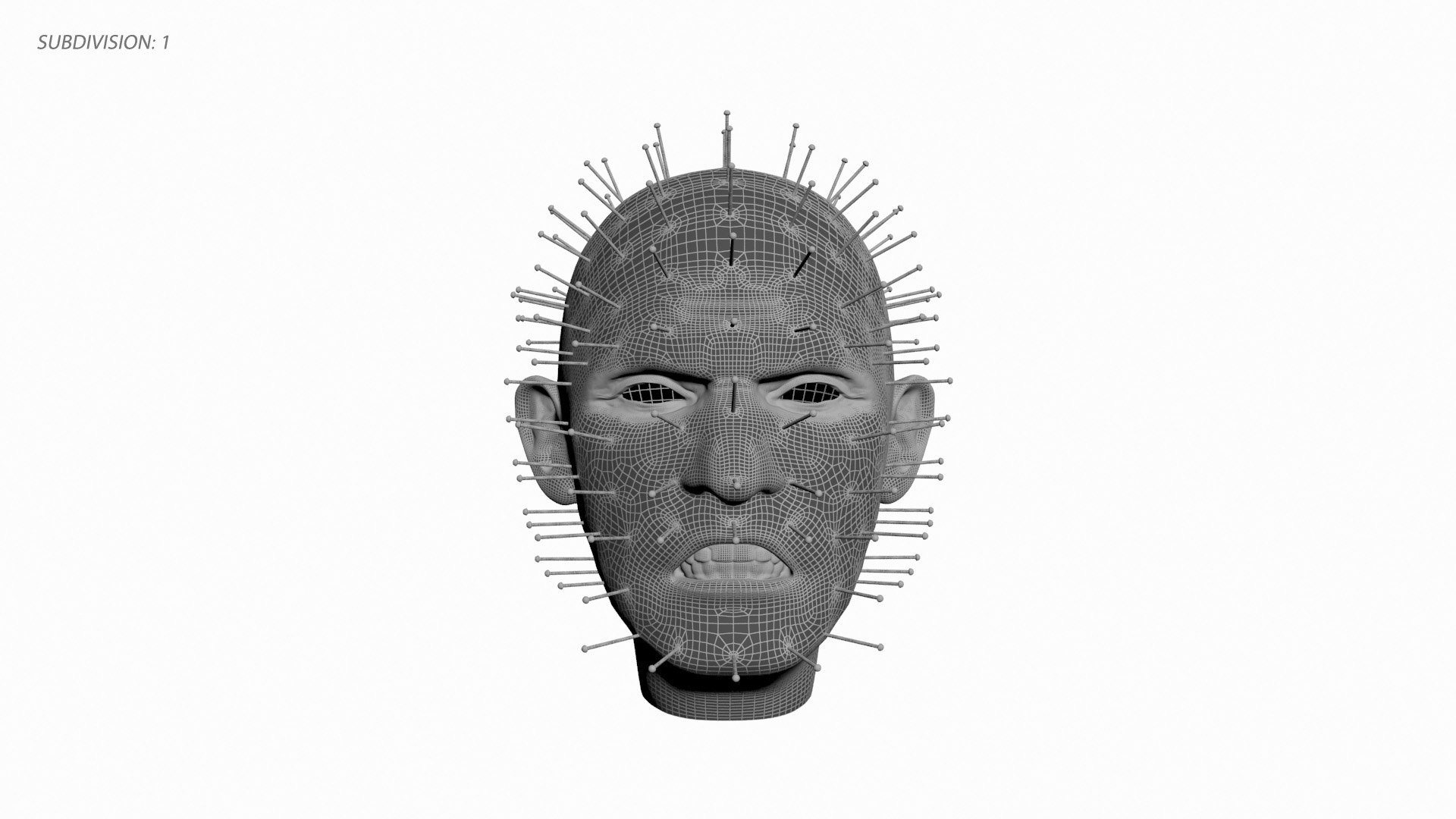 3D Pinhead Hellraiser Mask - TurboSquid 1846528