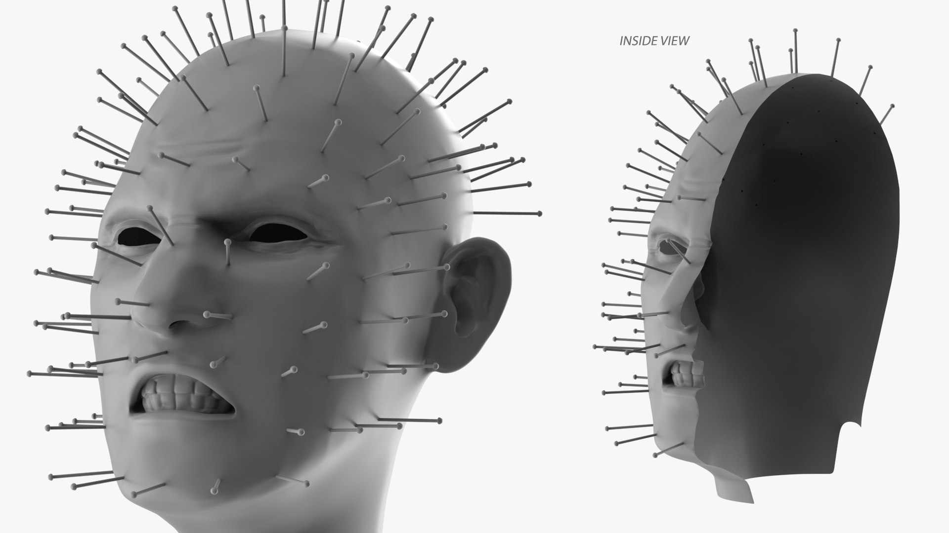 3D Pinhead Hellraiser Mask - TurboSquid 1846528