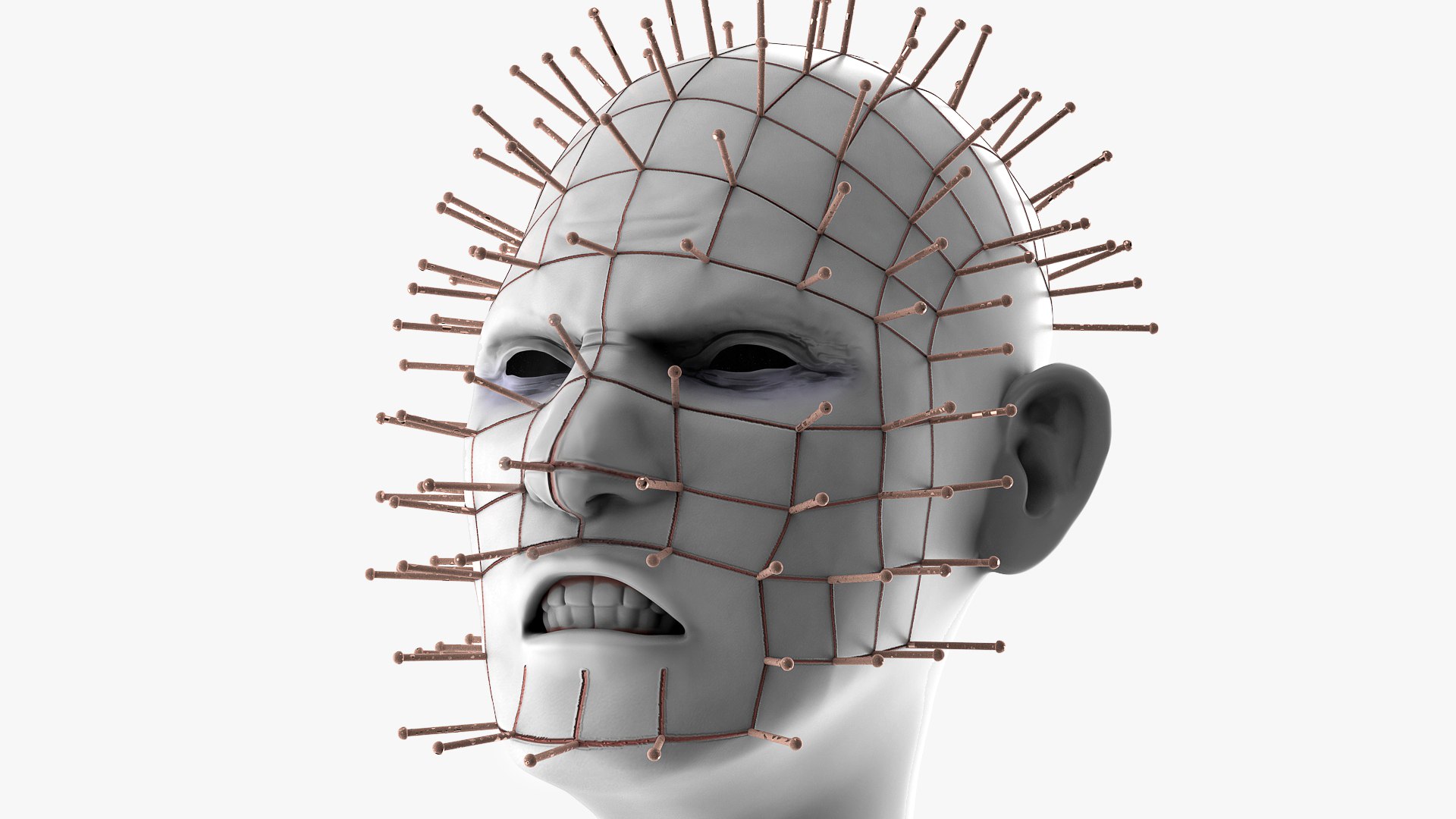3D Pinhead Hellraiser Mask - TurboSquid 1846528