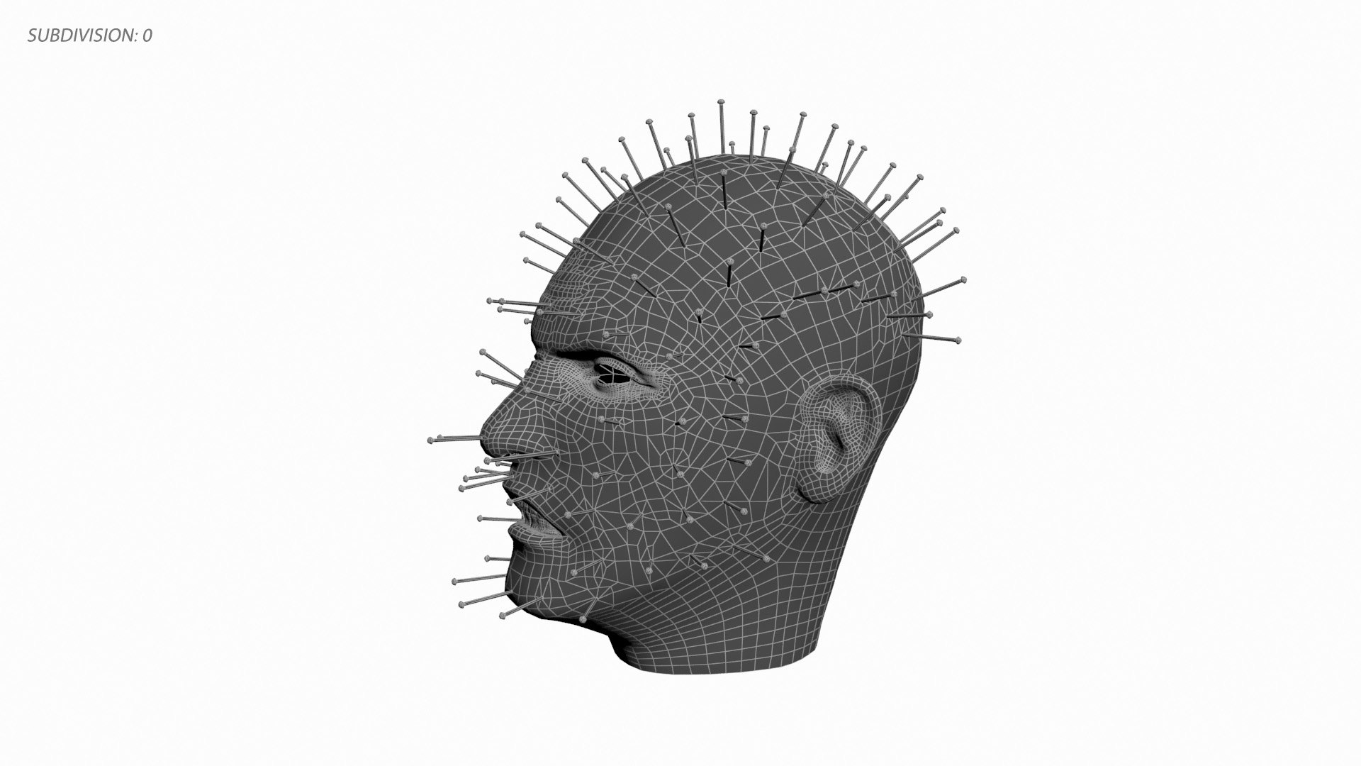 3D Pinhead Hellraiser Mask - TurboSquid 1846528