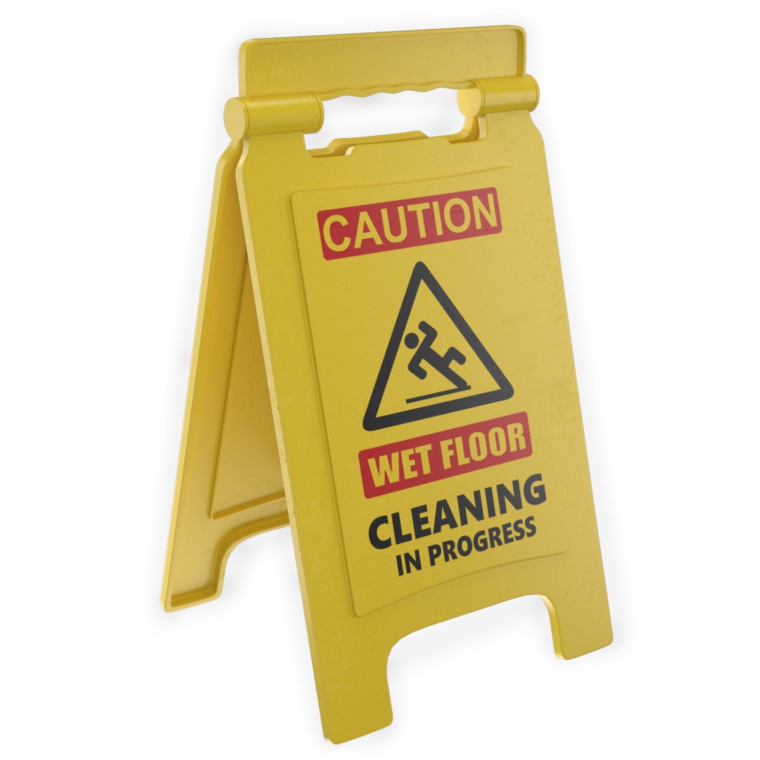 Wet Floor Sign 3D Model - TurboSquid 2491308