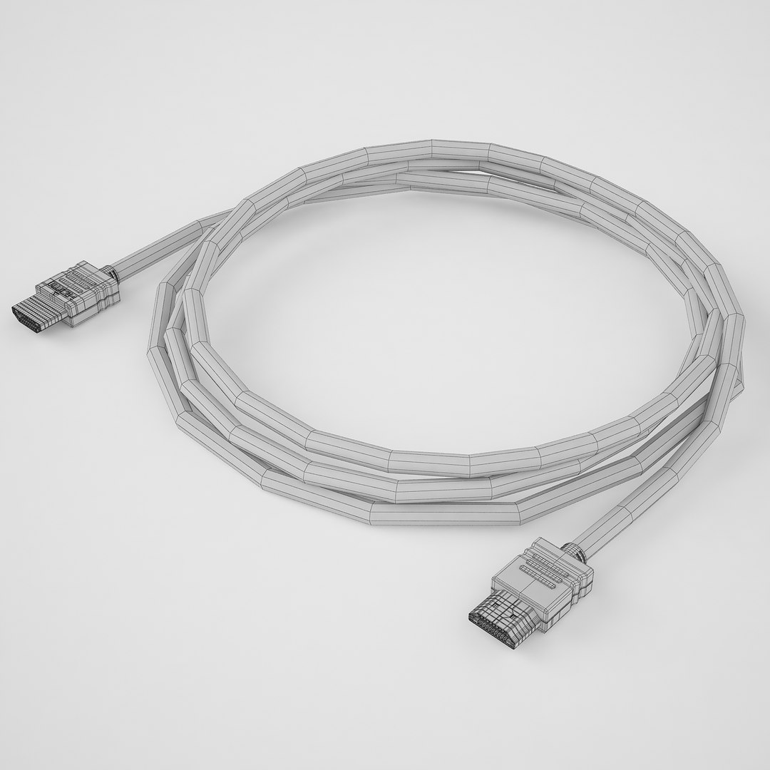Hdmi cable 3D model - TurboSquid 1485141
