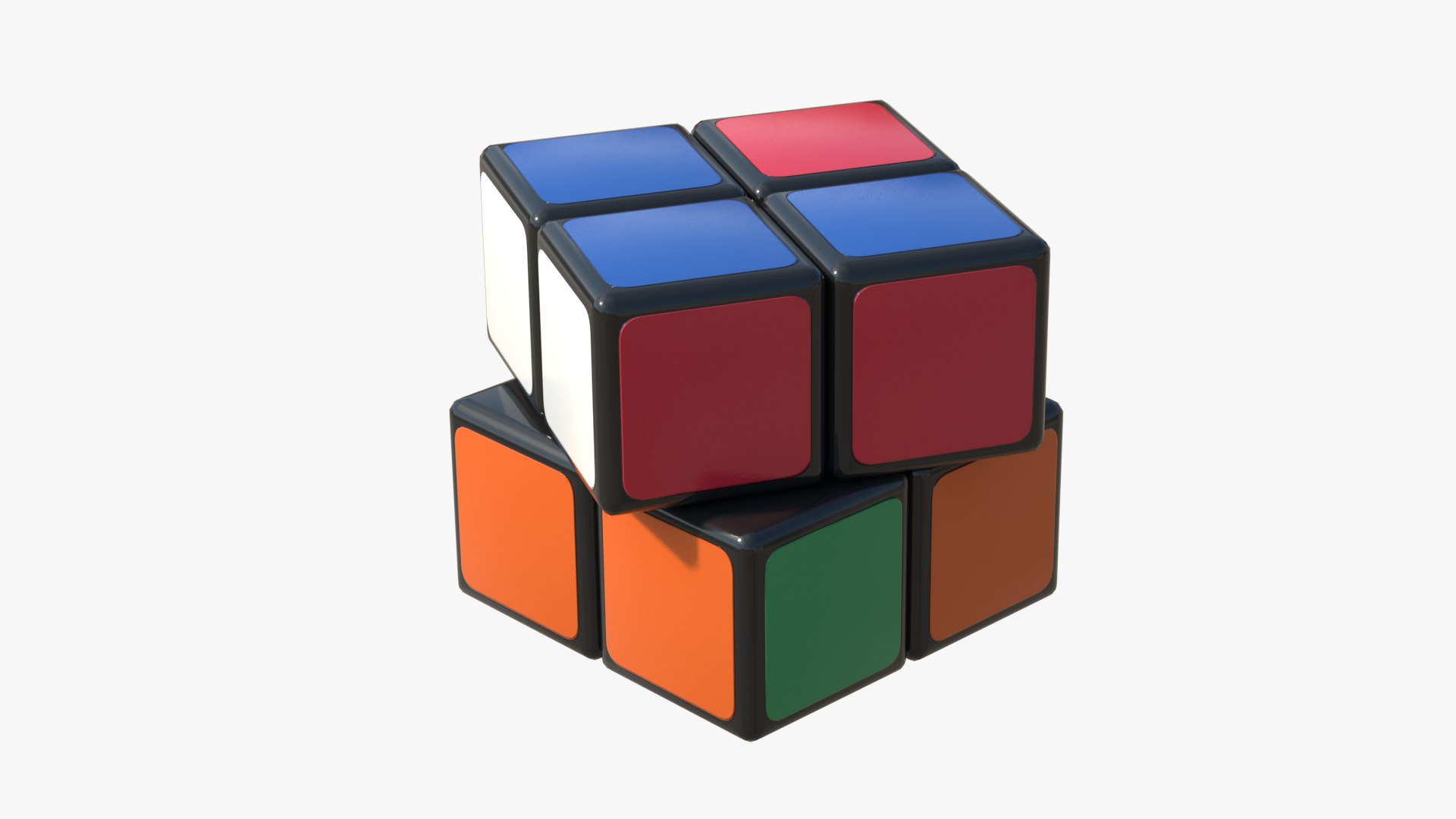 3D Animated Rubiks Cube 2x2 - TurboSquid 2053702