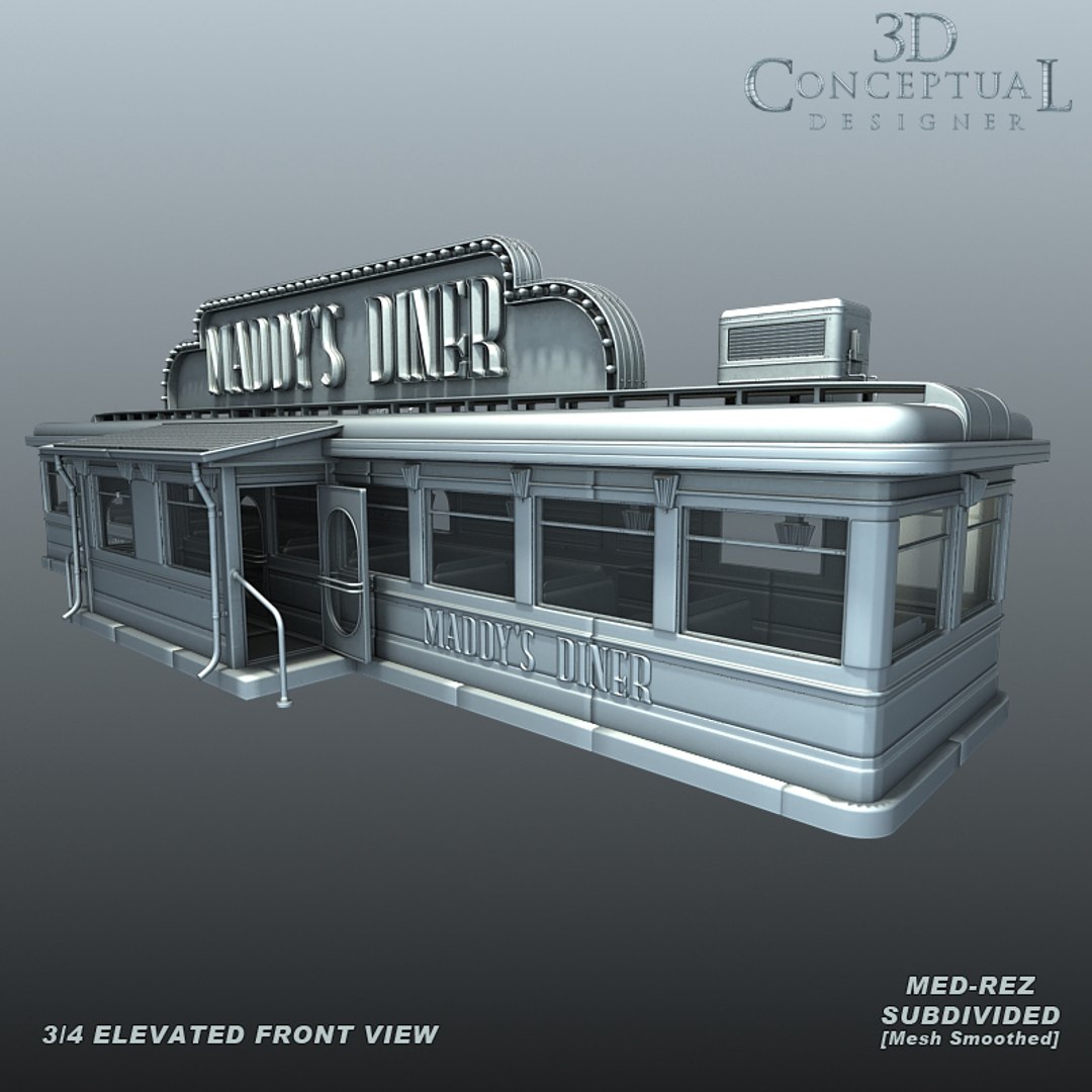 3dsmax 1930 S Diner Vintage Car