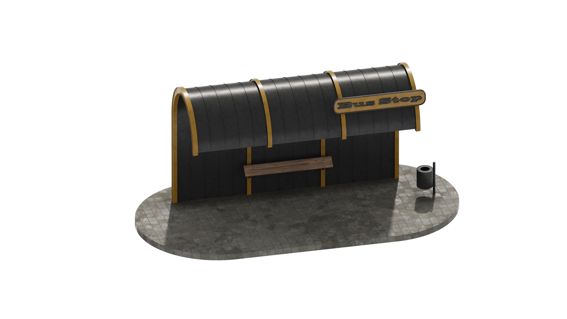 Bus Stop 1 Model - TurboSquid 1935906