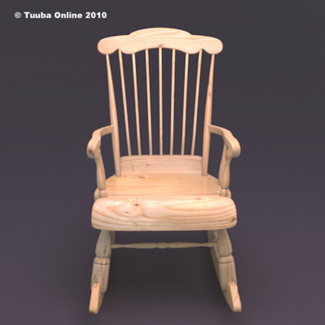 finnish rocking chair - 3d obj
