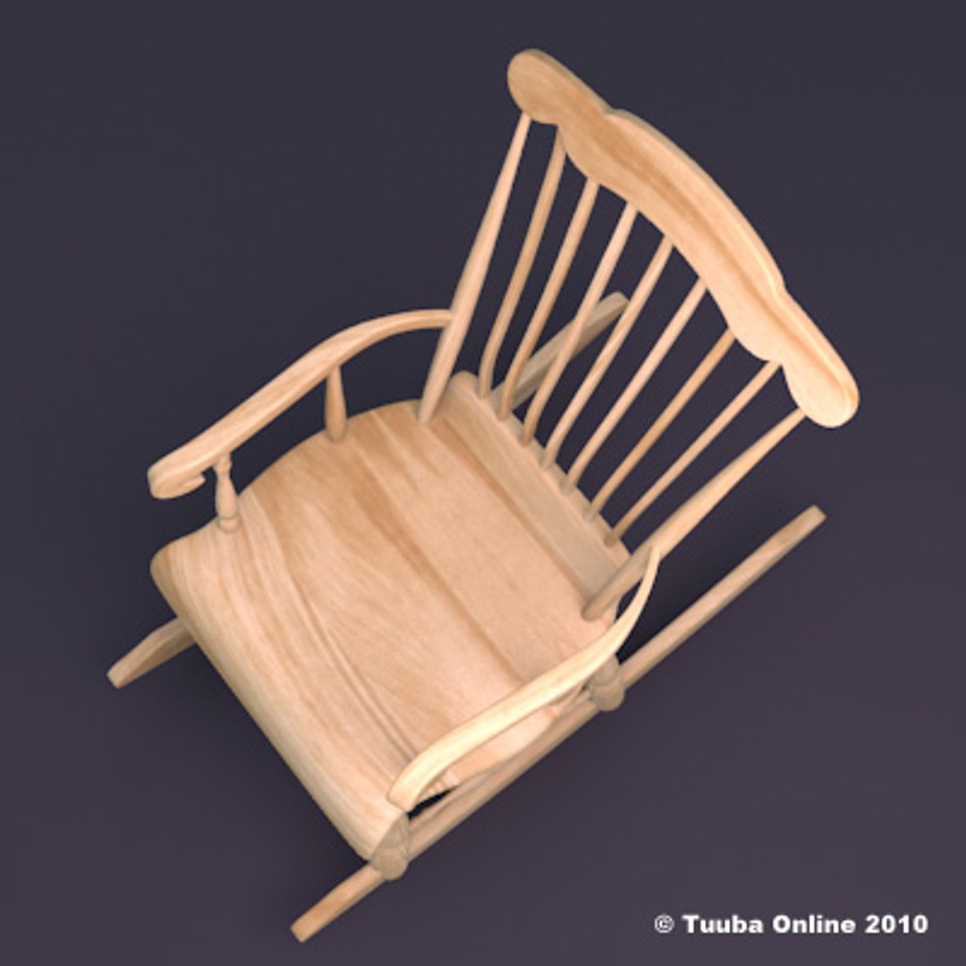 finnish rocking chair - 3d obj