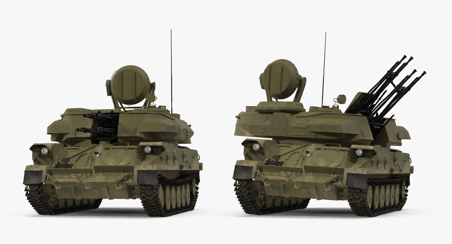anti aircraft tank zsu 3d max